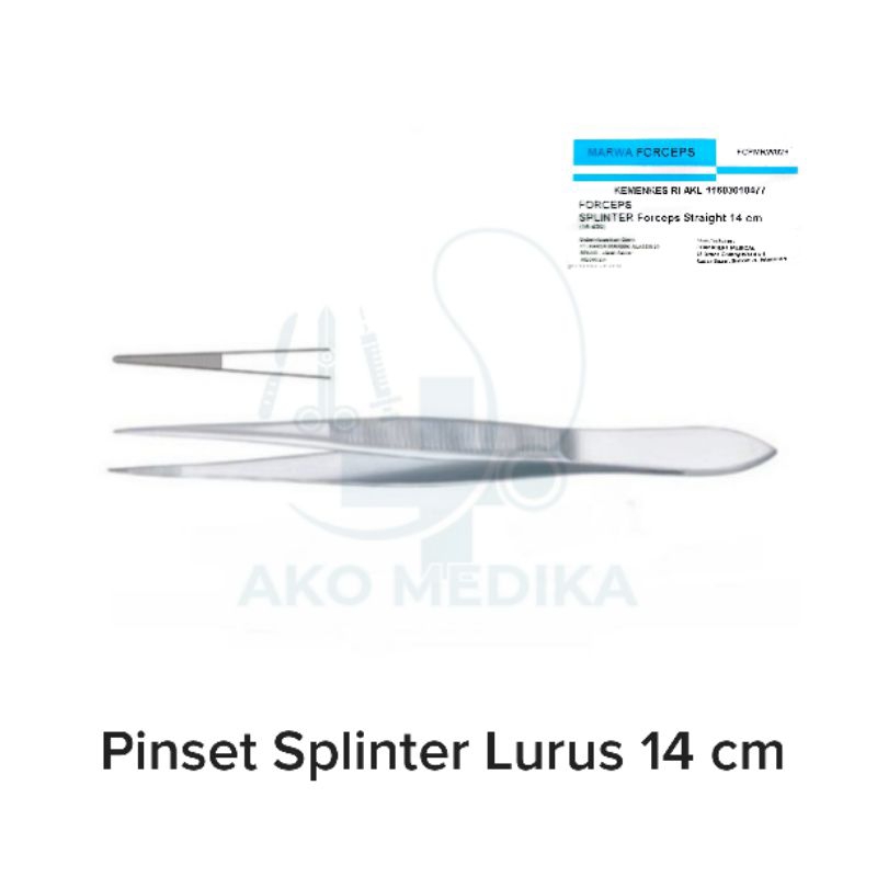 Jual Pinset Splinter Lurus 14 cm MARWA Stainless Steel / Splinter ...