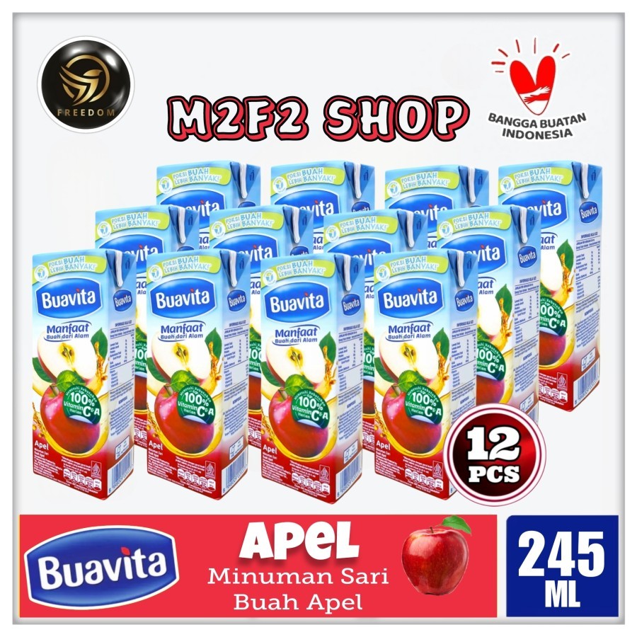 Jual Jus Buavita Rasa Apel Kotak | Juice Apple - 245 ml (Kemasan 12 Pcs ...