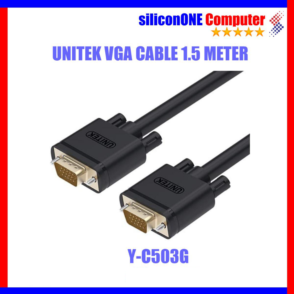 Jual Unitek VGA Cable 1.5 Meter Y-C503G | Shopee Indonesia