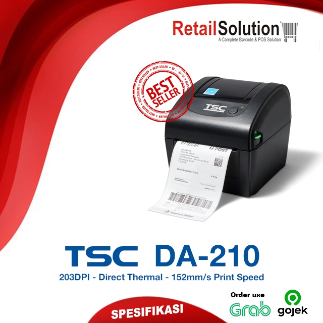 Jual Printer Barcode Label Thermal USB - TSC DA210 / DA-210 203dpi | Shopee Indonesia
