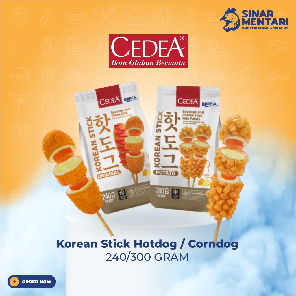 Jual CEDEA Korean Stick Potato / Corndog 300 Gram sosis dan mozzarella ...