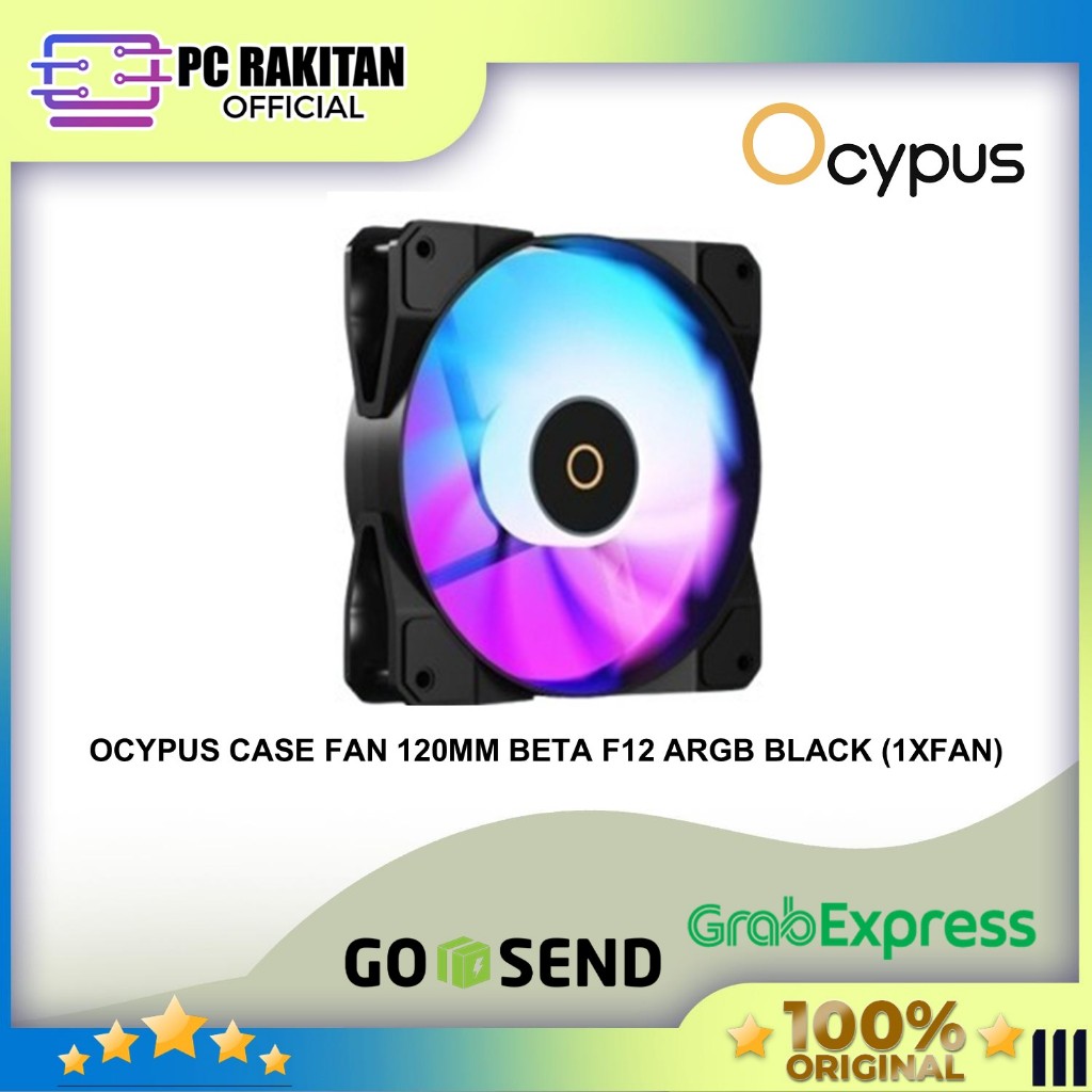 Jual OCYPUS CASE FAN 120MM BETA F12 ARGB BLACK (1X ARGB FAN + 800-1600 ...