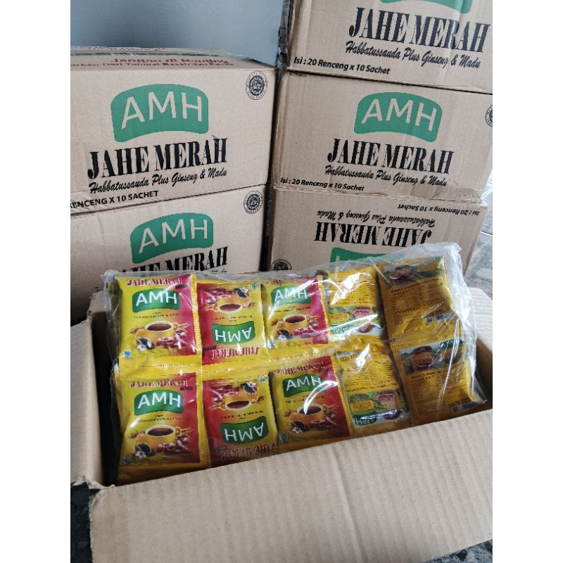 Jual AMH Jahe Merah 10Sachet 100% Original | Shopee Indonesia