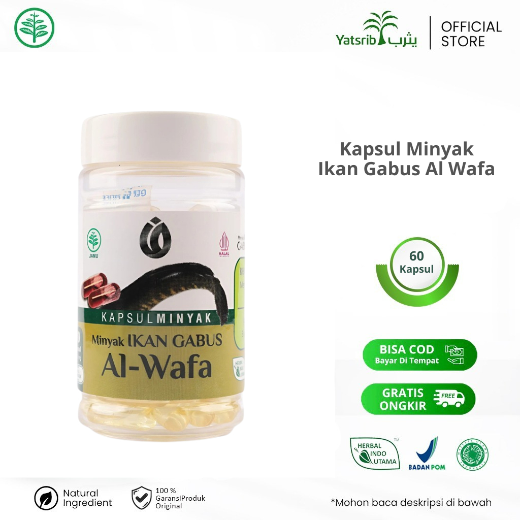 Jual Al WAFA - Kapsul Minyak Ikan Gabus Membantu Mempercepat Penyembuhan Luka Pasca Operasi - 60 ...