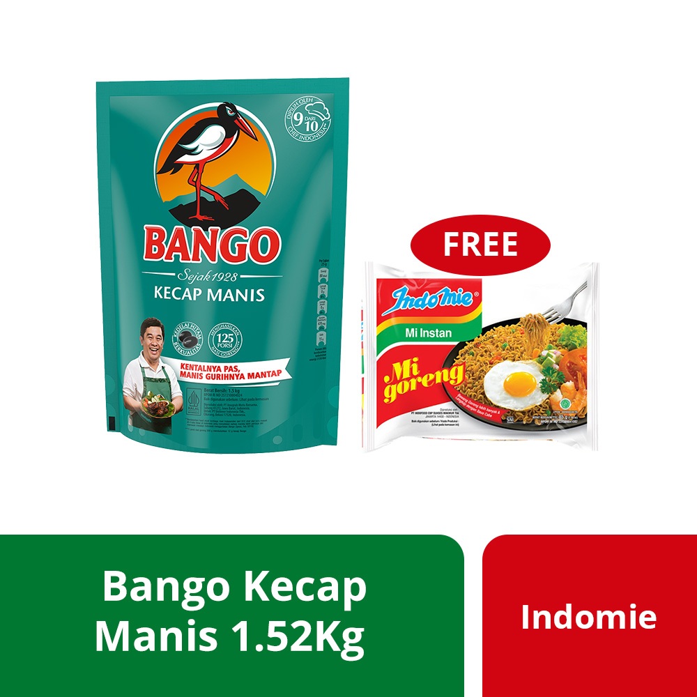 Jual Bango Kecap Manis Pouch 1.52Kg Free Indomie | Shopee Indonesia