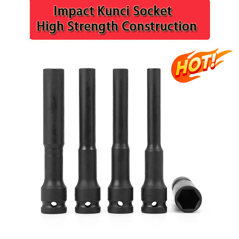 Jual Mata Kunci Shock Extra Panjang 130mm Impact Kunci Socket Impact sok Impact wrench Mata ...