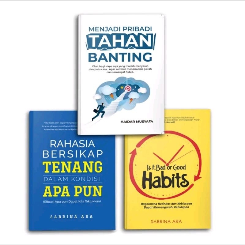 Jual Paket Buku Motivasi Psikologi Menjadi Pribadi Tahan Banting, Rahasia Bersikap Tenang Dalam ...