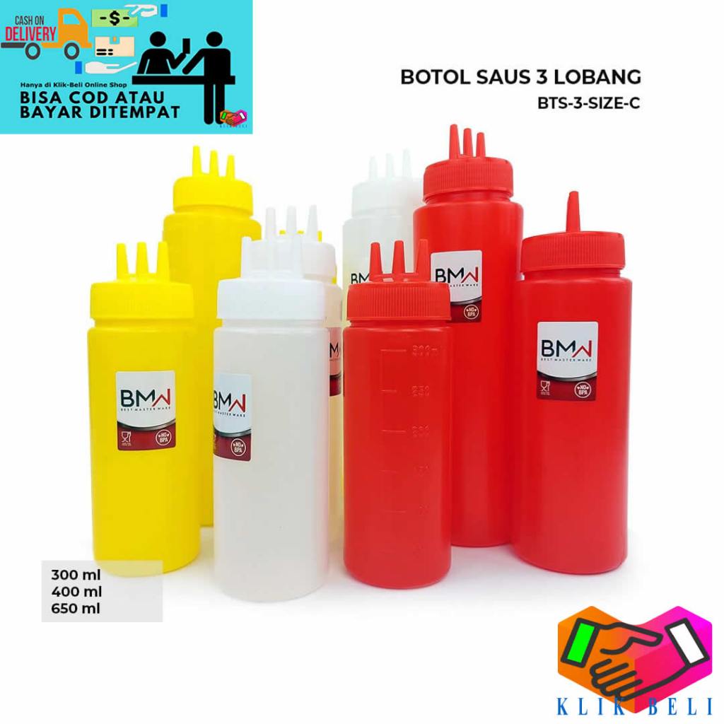 Jual Botol Saus 3 Lubang Botol Plastik Saos Mayonaise Kecap Minyak ...