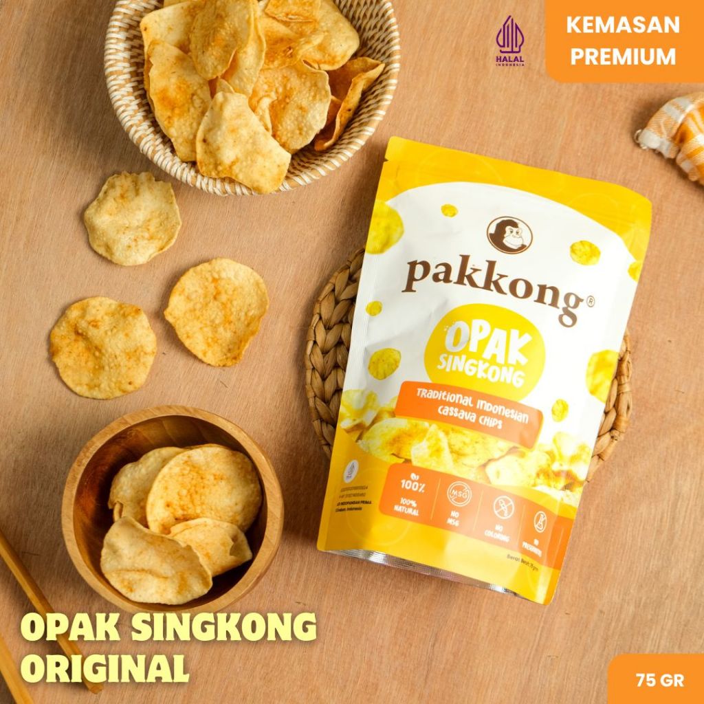 Jual PAKKONG SNACK Opak Singkong Original (Premium) - Keripik Singkong ...