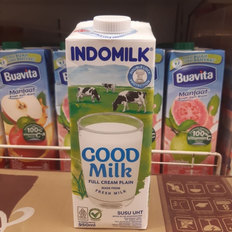 Jual Susu UHT Indomilk Full Cream plain 950 ml Susu Cair | Shopee Indonesia