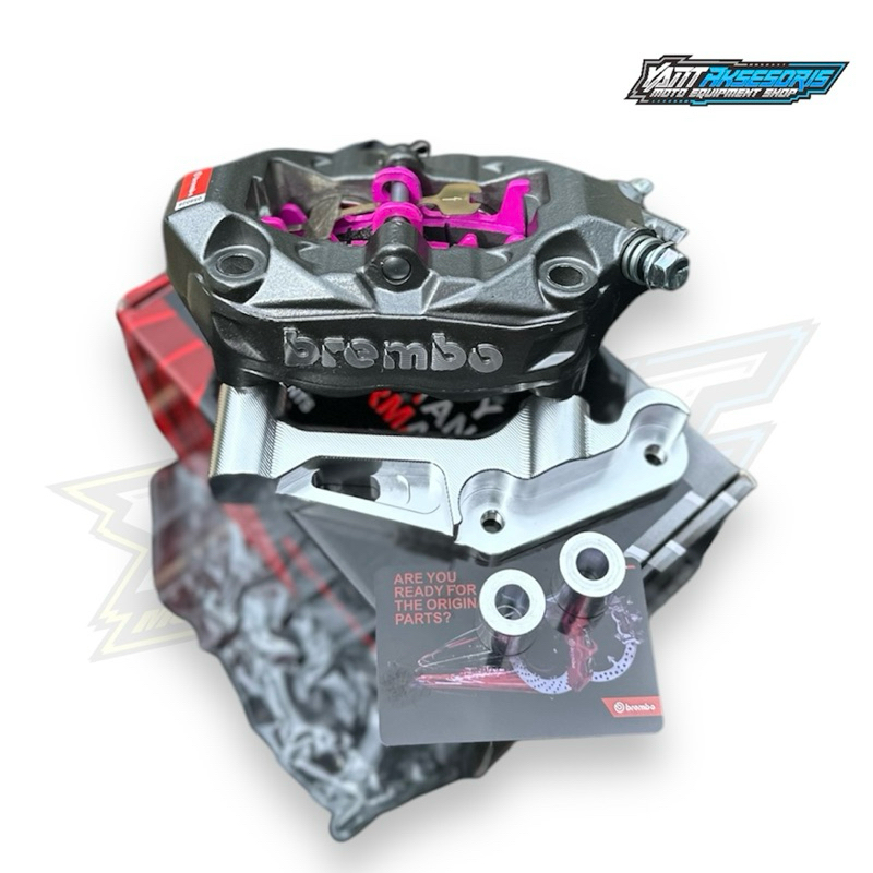 Jual Kaliper Brembo M3 M432 M7 Set breket skok ninja disc 300 320 Motor | Shopee Indonesia