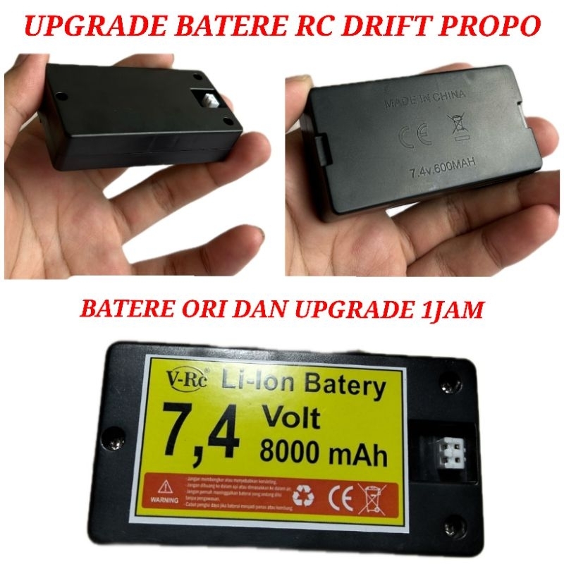 Jual BATERE MOBIL RC DRIFT PROPO 7,4V ORI UPGRADE DURASI LAMA TIPE ...
