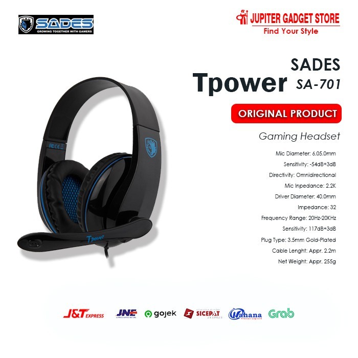 Jual Sades TPower SA-701 Gaming Headset - ORIGINAL | Shopee Indonesia
