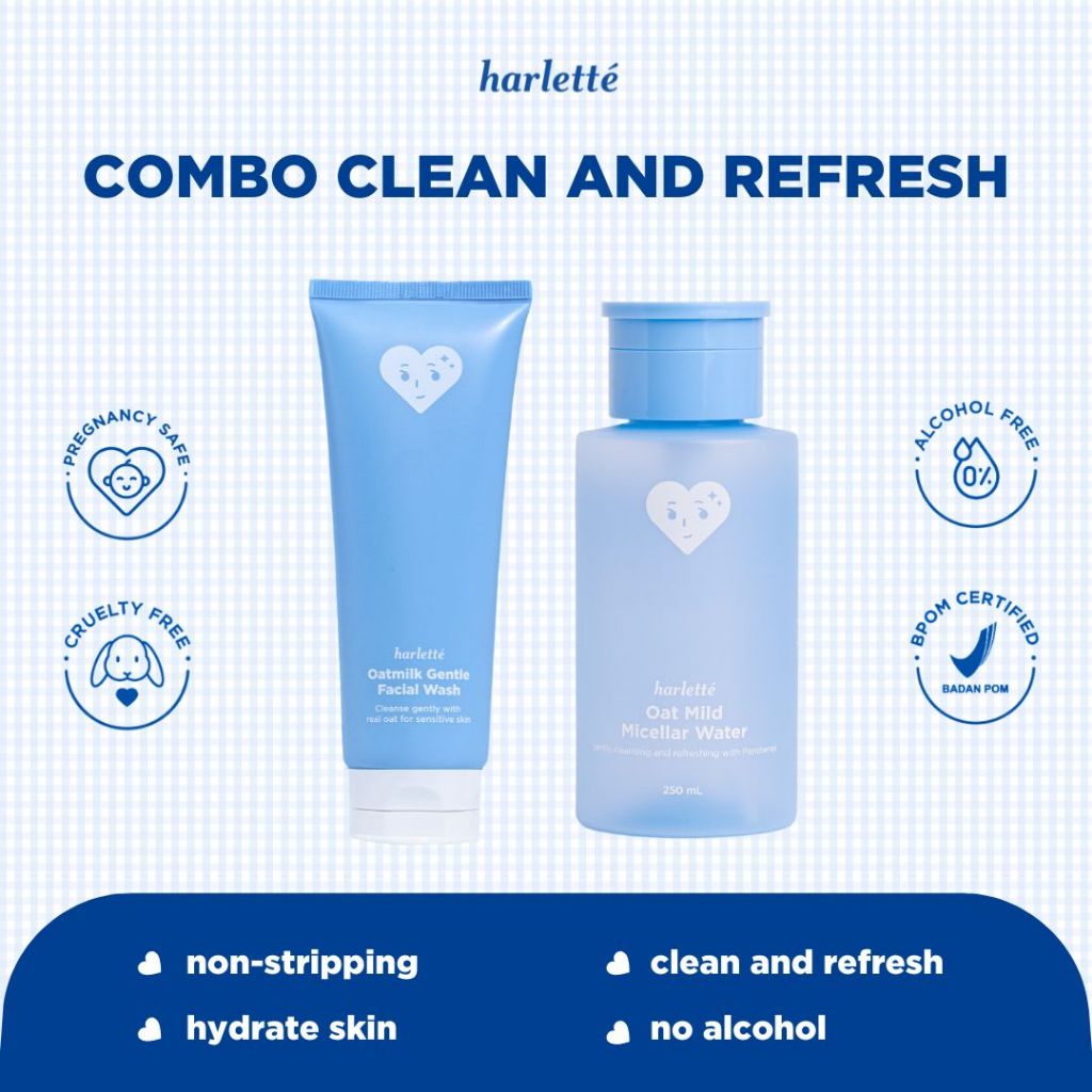Jual [2 PCS BUNDLING MICELLAR WATER] READY STOCK! Harlette Oat Mild ...