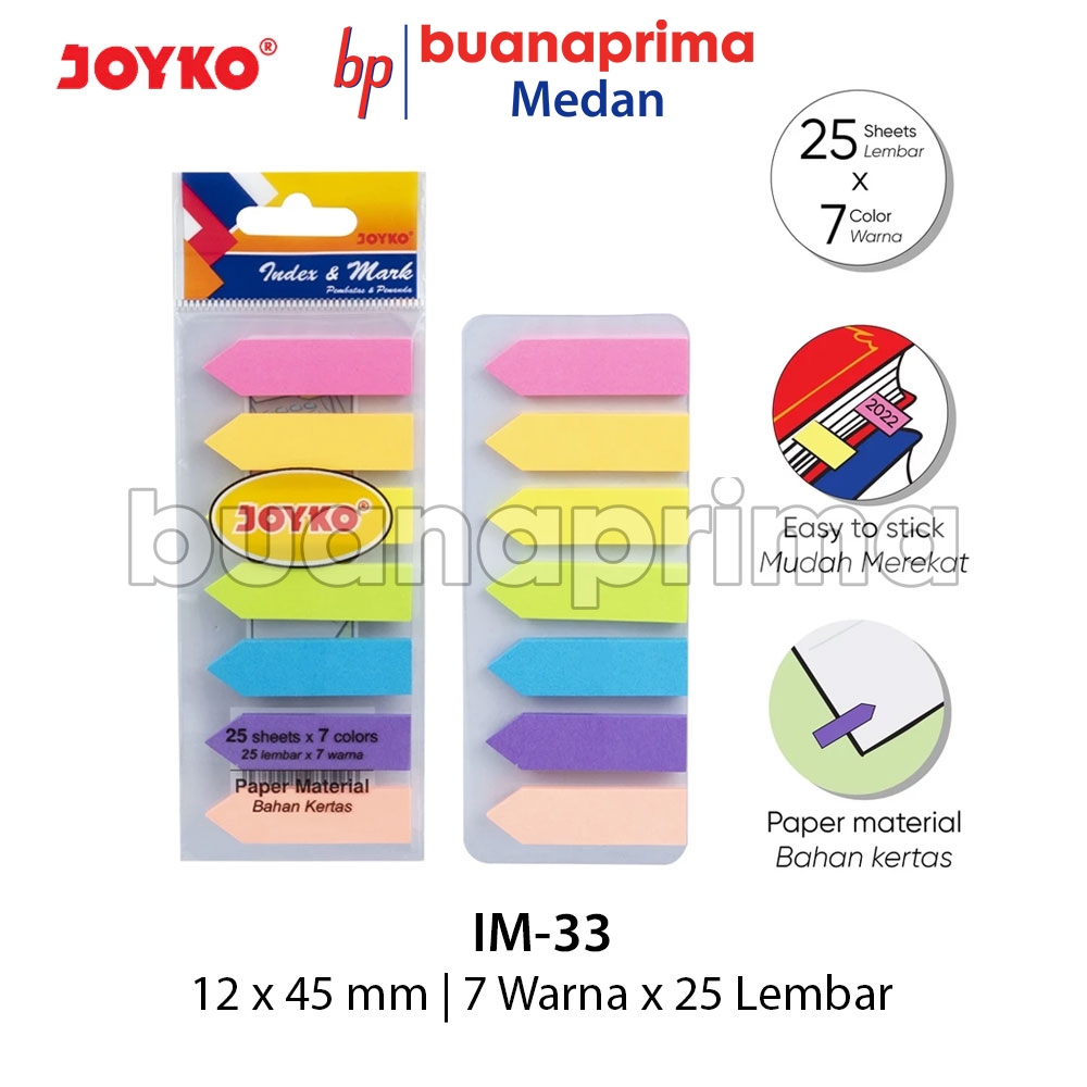 Jual Sticky Notes JOYKO IM-33 Kertas Panah Post Memo Stick It Note ...