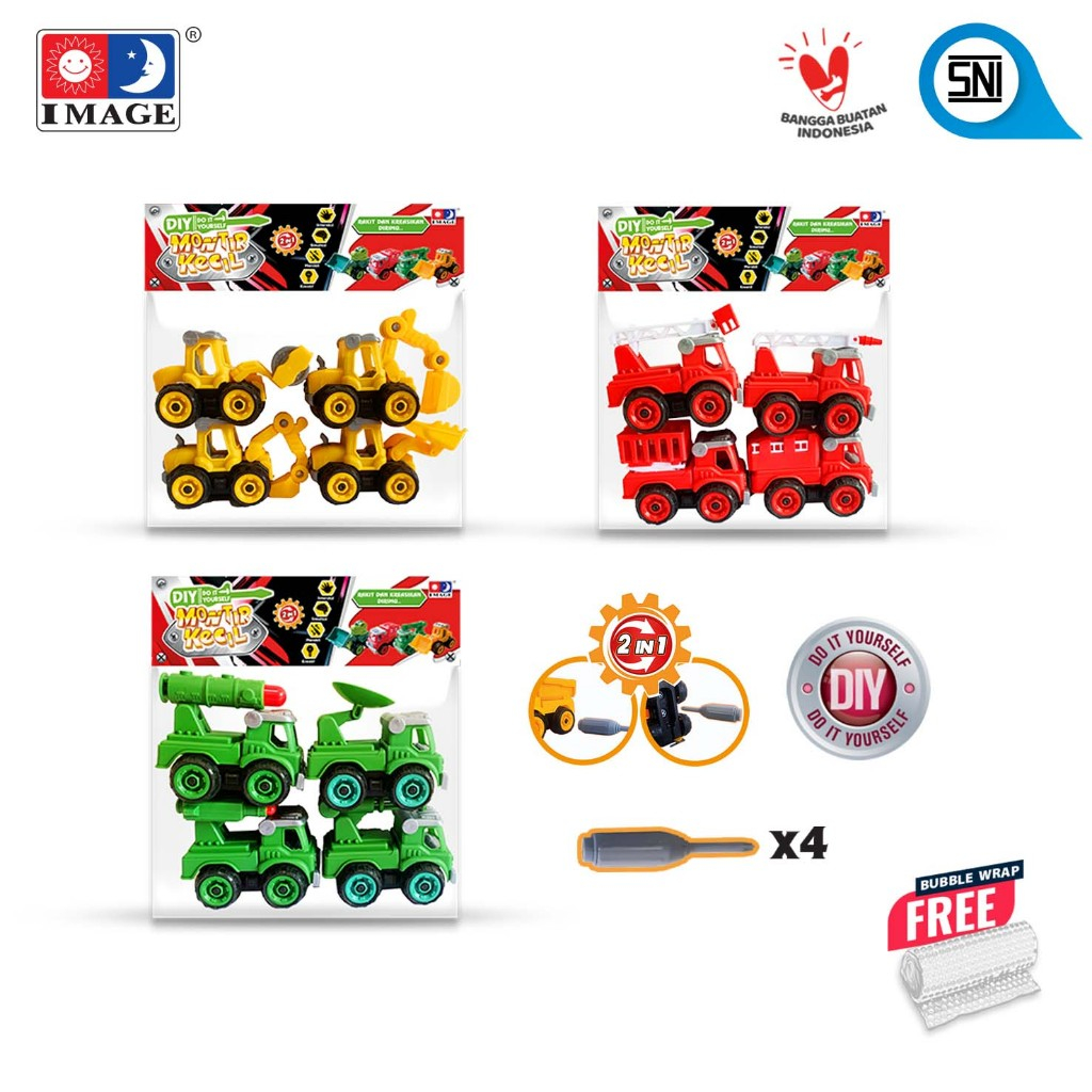 Jual IMAGE TOYS MAINAN DIY 2 in 1, Bongkar Pasang, Mainan Edukasi Mobil ...