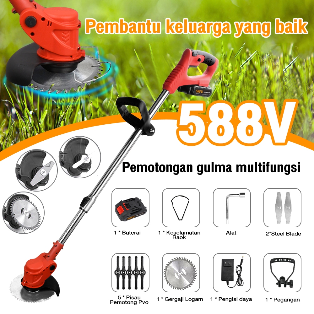 Jual EcoGo Mesin Potong Rumput Pemotong Rumput Listrik Pemangkas Rumput ...