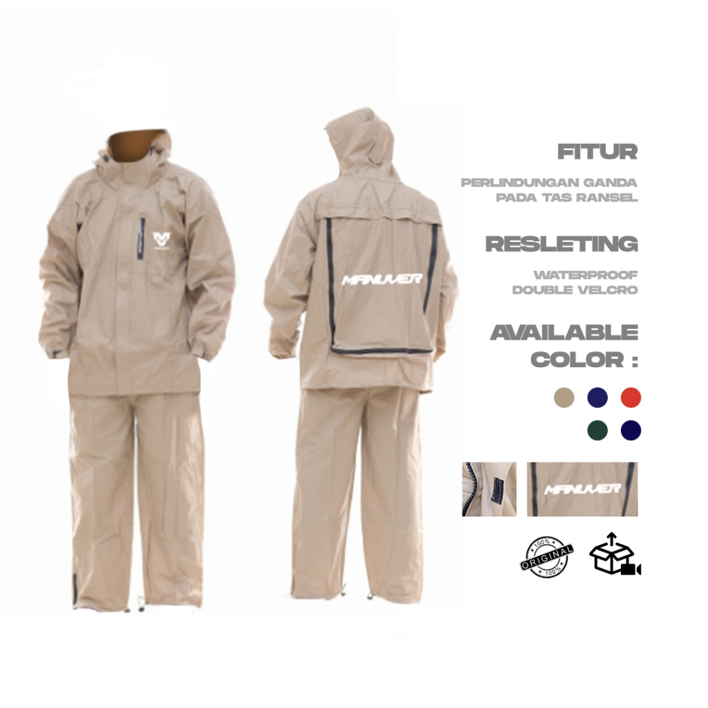 Jual Jas Hujan Ransel Mantel Setelan Dewasa Pria Wanita Backpack Jumbo ...