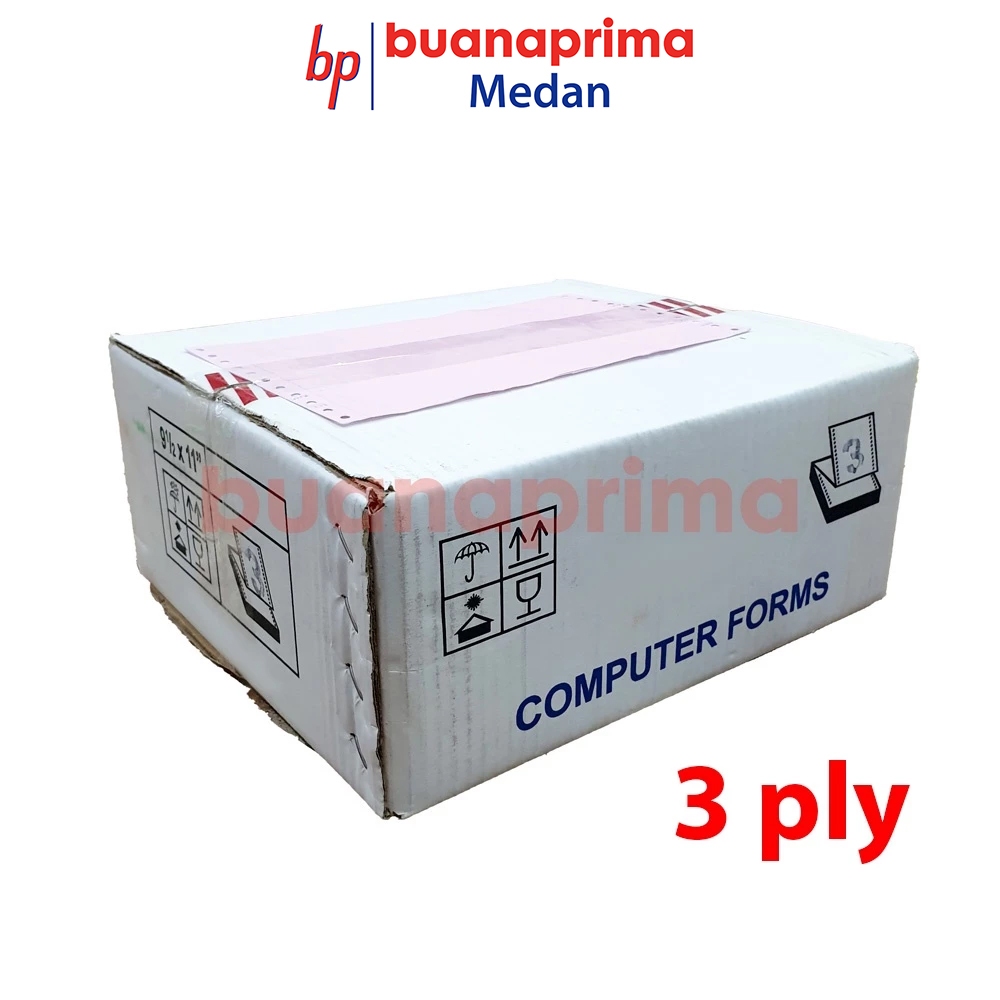 Jual CONTINUOUS FORM 3 PLY 9.5 x 11" bagi 2 dan full Putih Merah Kuning ...