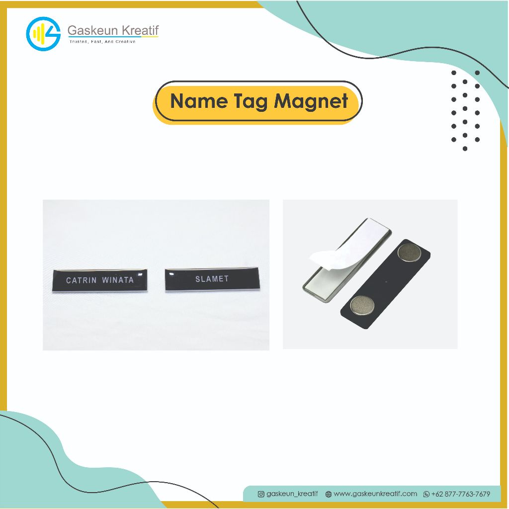 Jual Name Tag Akrilik Resin (Magnet) | Shopee Indonesia