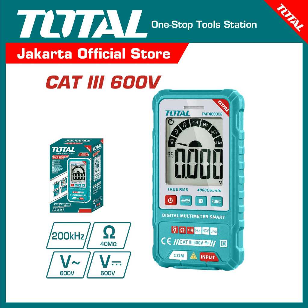 Jual TOTAL Digital multimeter TMT460002 - Alat ukur arus listrik ...