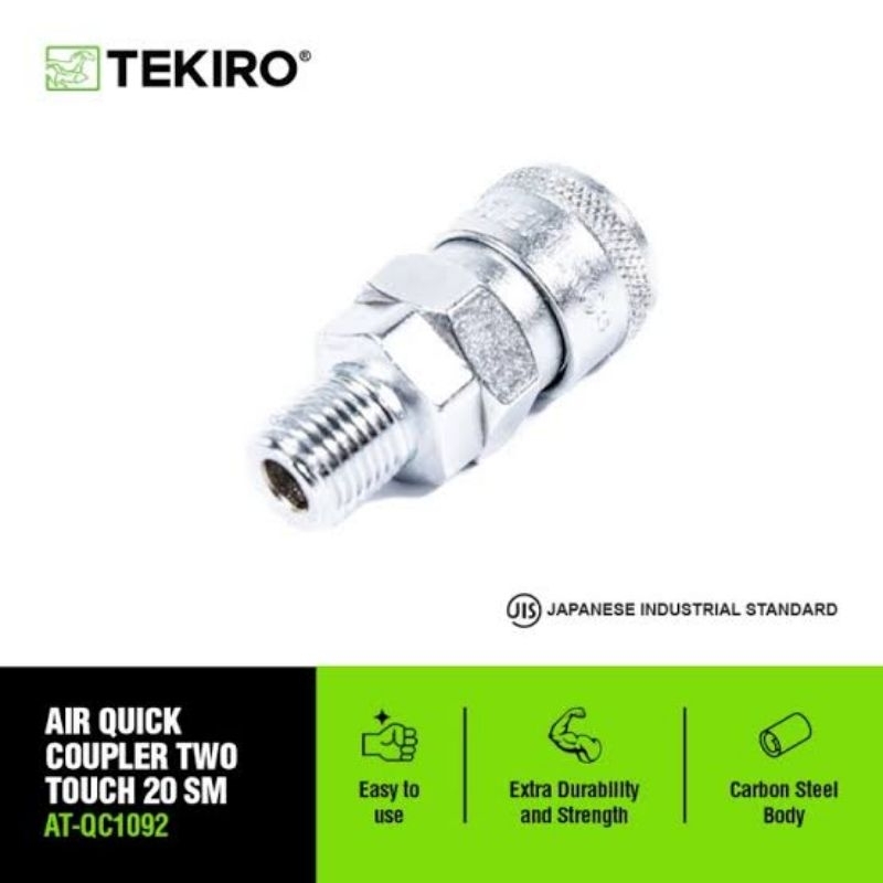 Jual TEKIRO AT AIR QUICK COUPLER TWO TOUCH 20 SAMBUNGAN SELANG KOMPRESOR SEMUA TIPE 20SF 20SH ...