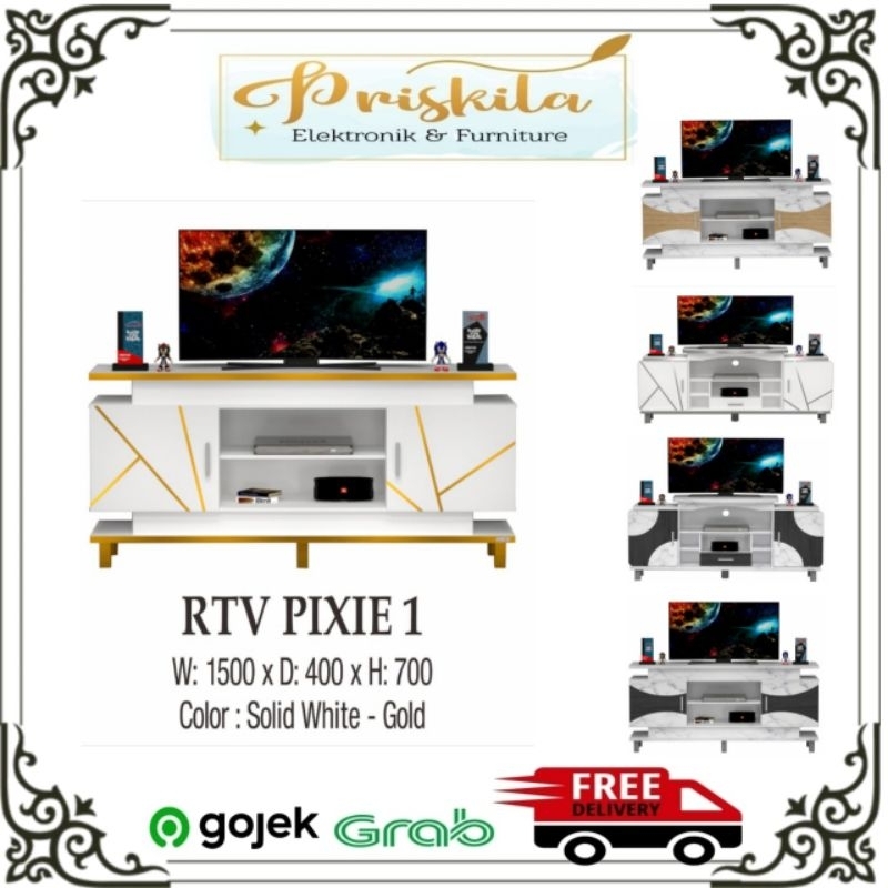 Jual Buffet tv RTV PIXIE / rak tv minimalis/ rak tv murah/ furniture ...