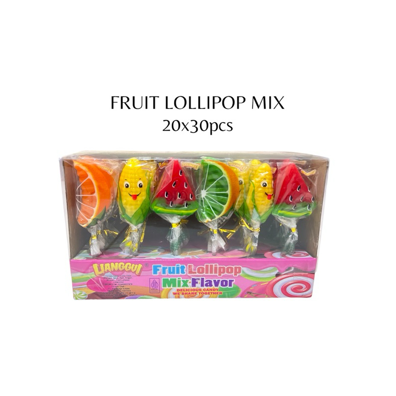 Jual FRUIT LOLLIPOP MIX 30PCS | Shopee Indonesia