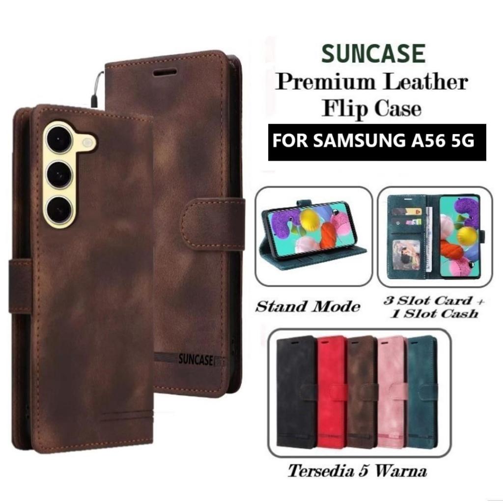 Jual Casing SAMSUNG A56 5G model flip buka tutup case kulit ada tempat ...