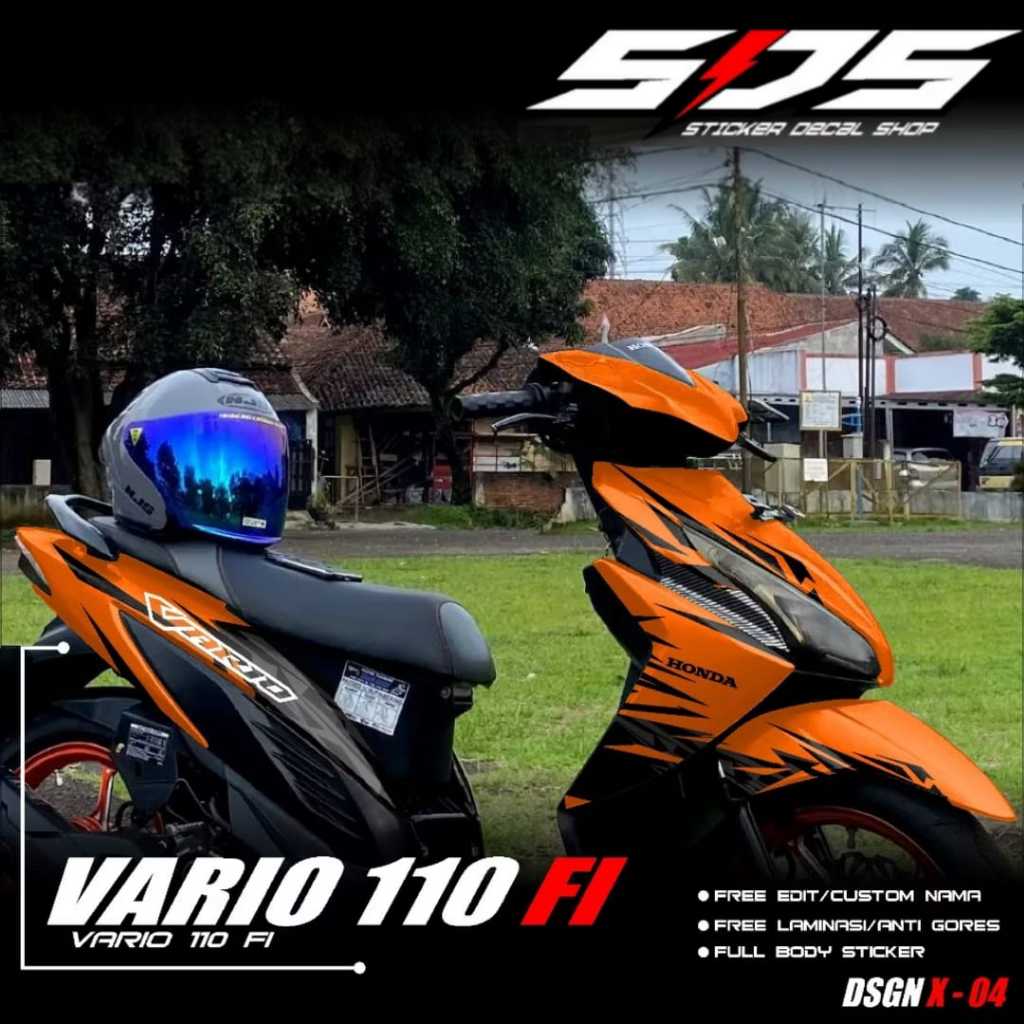 Jual COD Decal Sticker POLOS Vario 110 Fi LED 2013-2019 Full Body ...