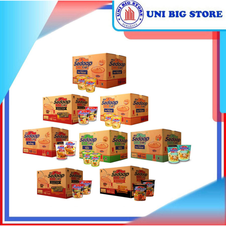 Jual Mie Sedaap SEDAP Cup Goreng - Soto - Bakso - Kari - Rawit Bingit ...