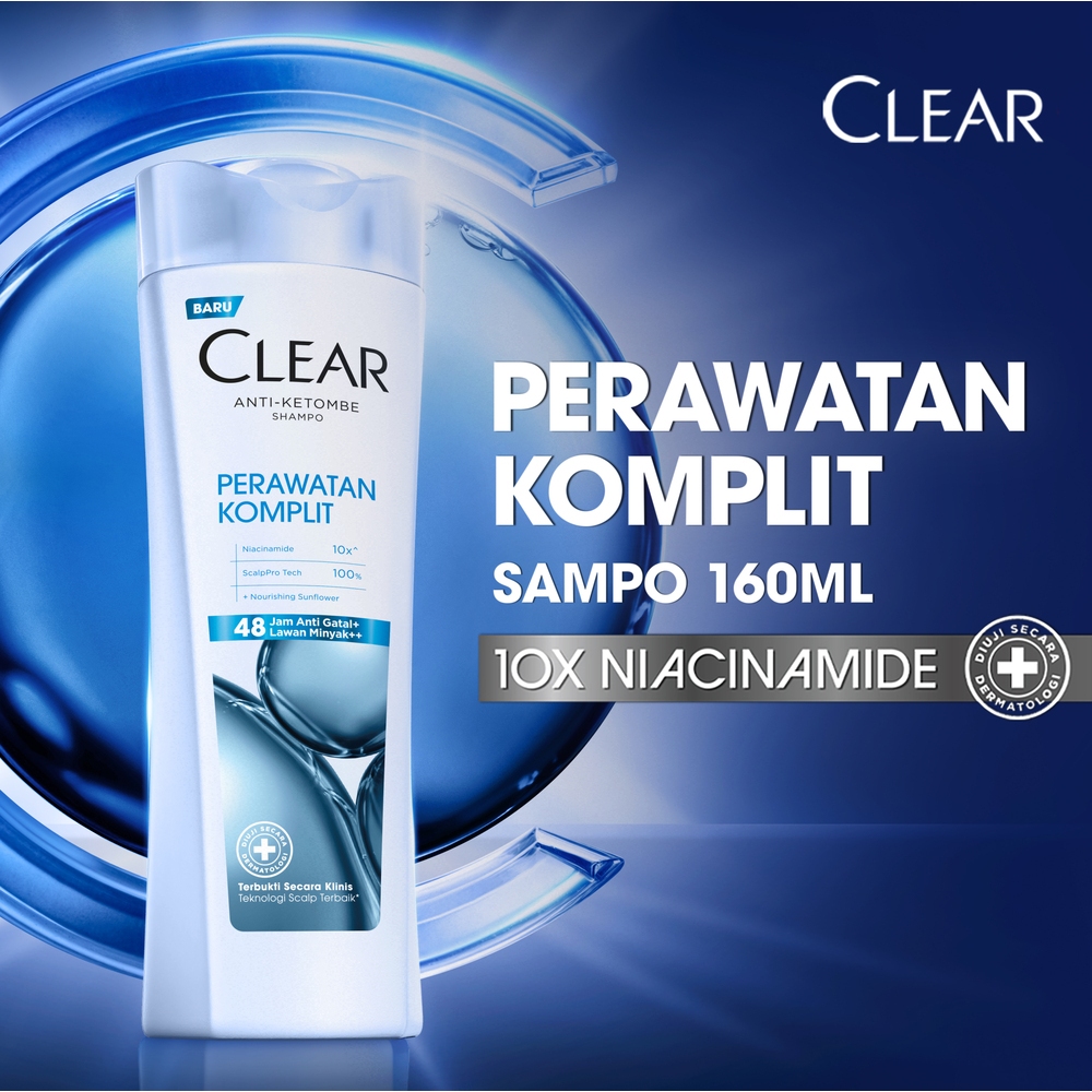 Jual CLEAR Shampoo Anti Ketombe Perawatan Komplit, 48 Jam Melindungi ...