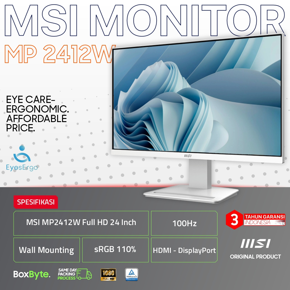 Jual Monitor MSI MP2412W 24" 100Hz Full HD 1ms 110% sRGB HDMI ...