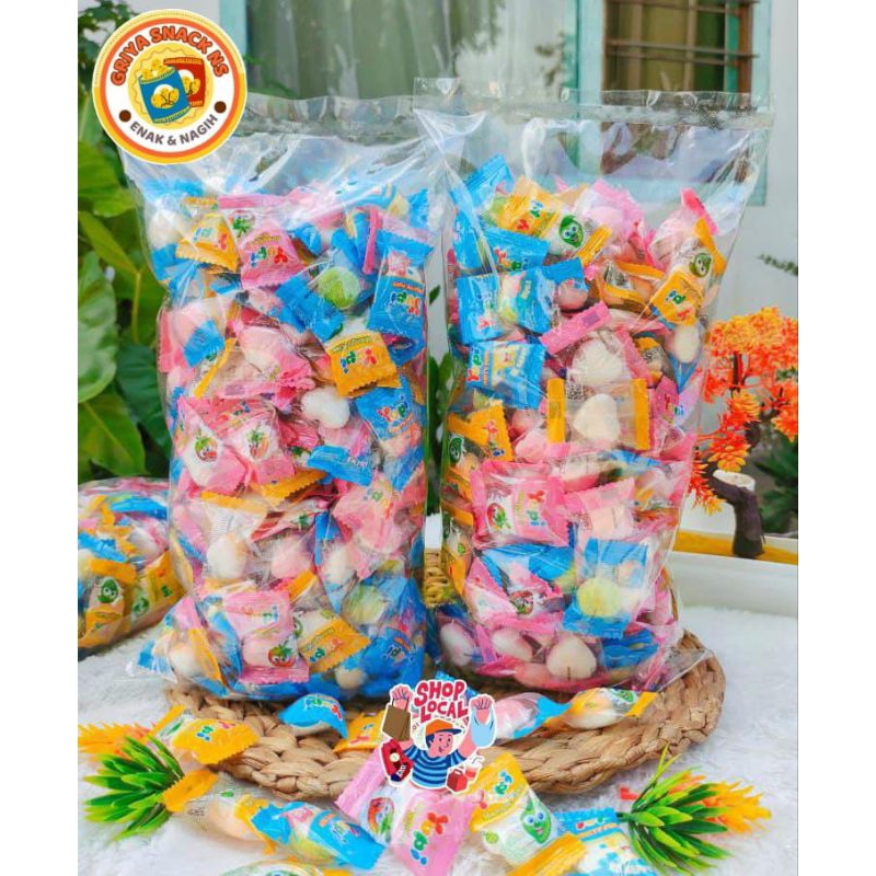 Jual GS_NS PERMEN YUPI MIX/ YUPI PINK OREN BIRU/ PERMEN YUPI KILOAN ...