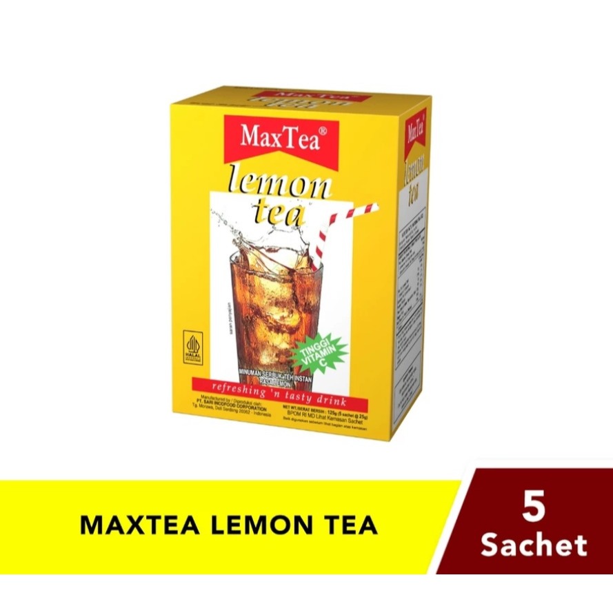 Jual MaxTea Lemon tea (5 sachet) | Shopee Indonesia