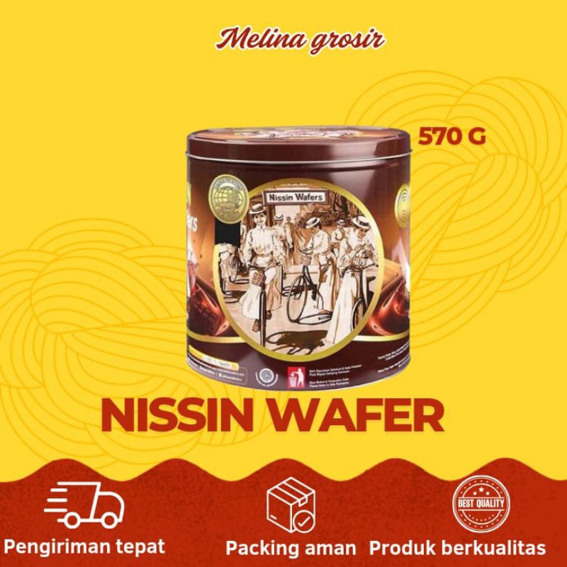 Jual NISSIN WAFER CHOCOLATE KALENG 570GR | Shopee Indonesia