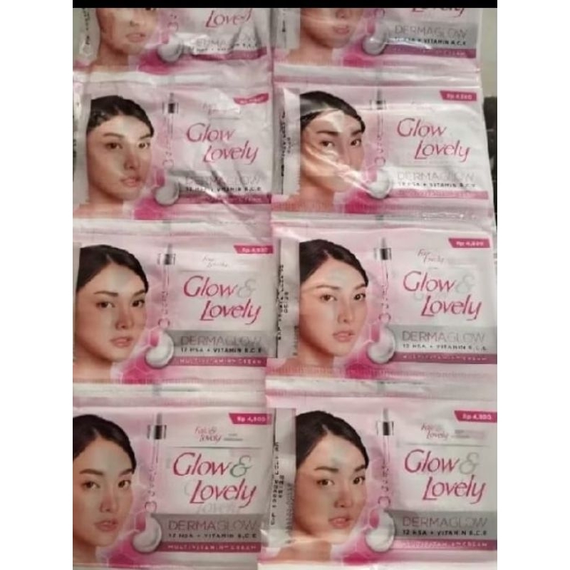 Jual Glow and lovely serum cream 1 renceng isi12 sachet @100g | Shopee Indonesia