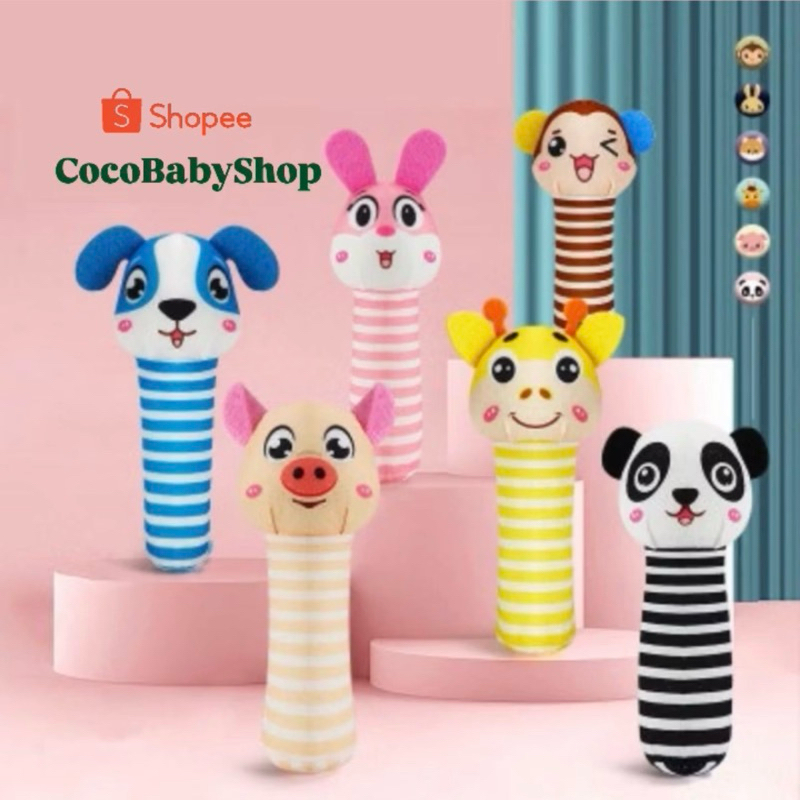 Jual (1 pcs) Mainan Tangan Bayi Bunyi Baby Hand Rattle Toy Stick ...