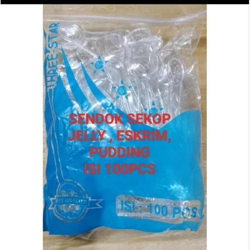 Jual STB bening isi 100pcs/sendok bening pudding jelly | Shopee Indonesia