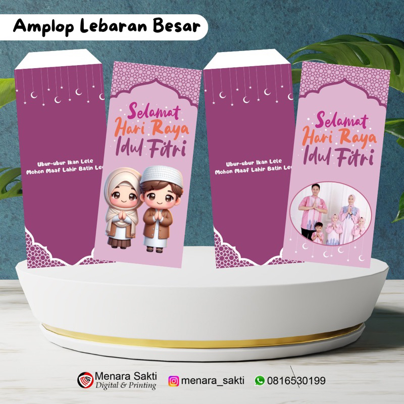 Jual Amplop / Angpau Ampau Lebaran Karakter Foto Keluarga Bisa Request ...