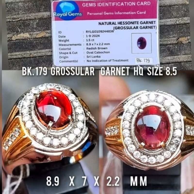 Jual NATURAL GROSSULAR GARNET SRIILANGKA HQ LUSTER AJIB. RING PLT DUOBLE PLAT + MEMO | Shopee ...