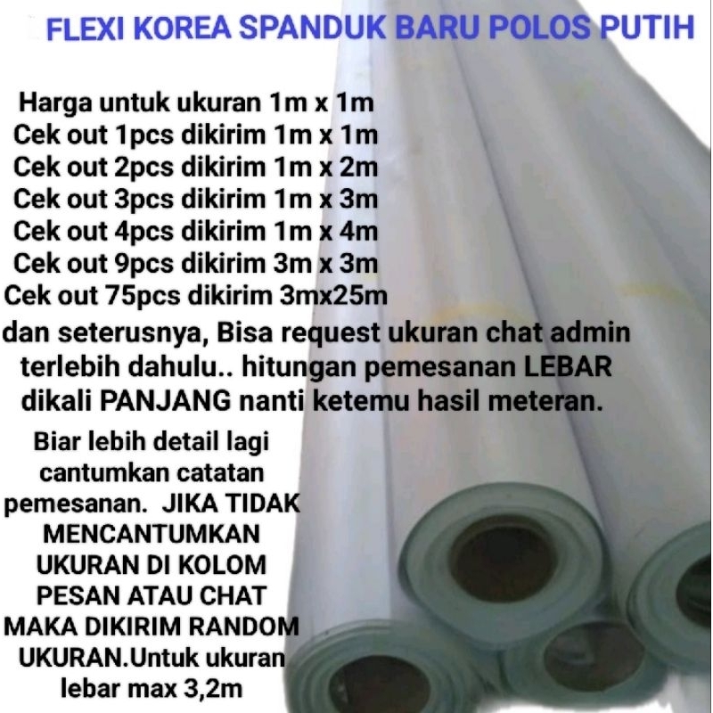 Jual Bahan Spanduk Flexi Banner Korea Polos Putih Uk. 1mx1m Ketebalan ...