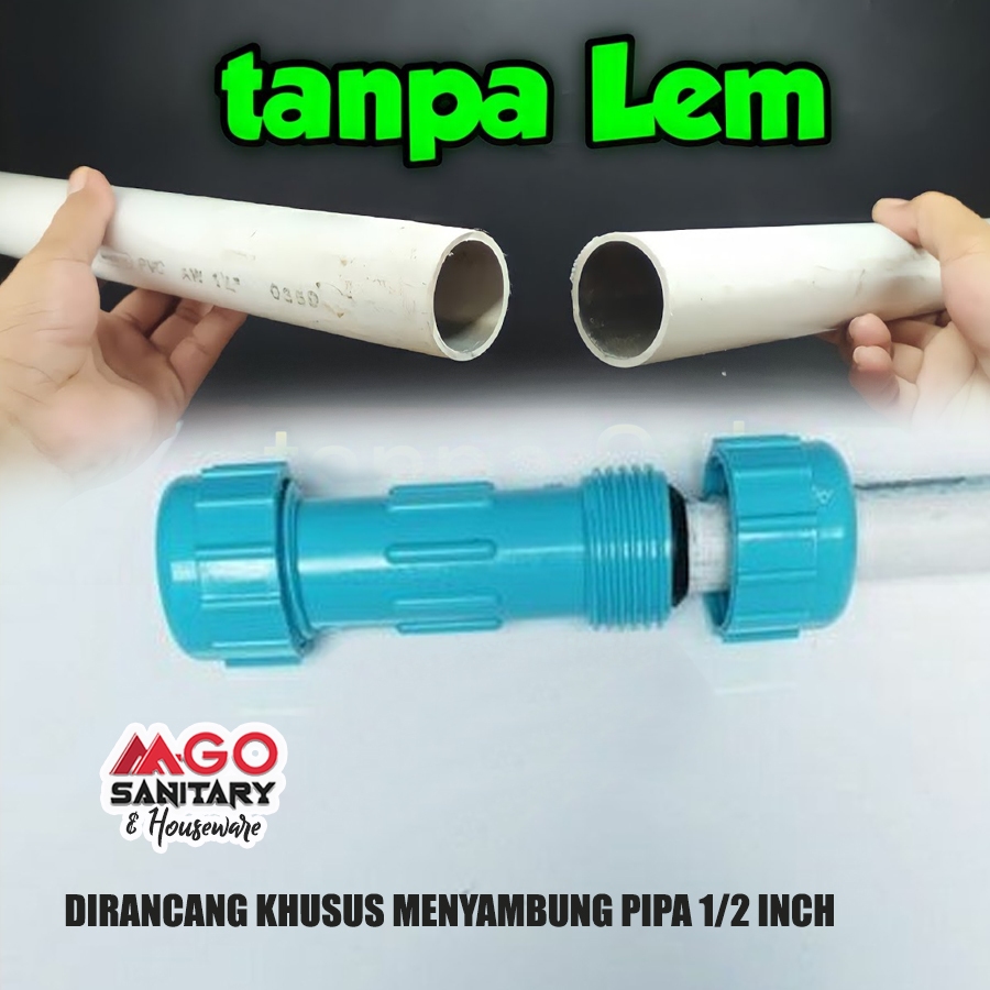 Jual STAMVICK PENYAMBUNG PIPA COUPLING CEPAT 1/2"/SAMBUNGAN PIPA PVC ...