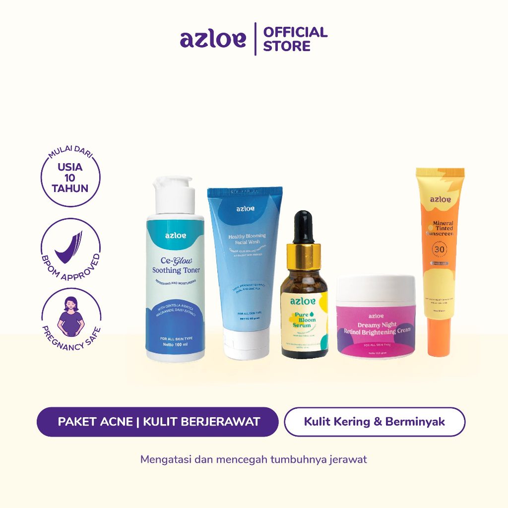 Jual AZLOE Paket Jerawat | Paket Acne | Shopee Indonesia