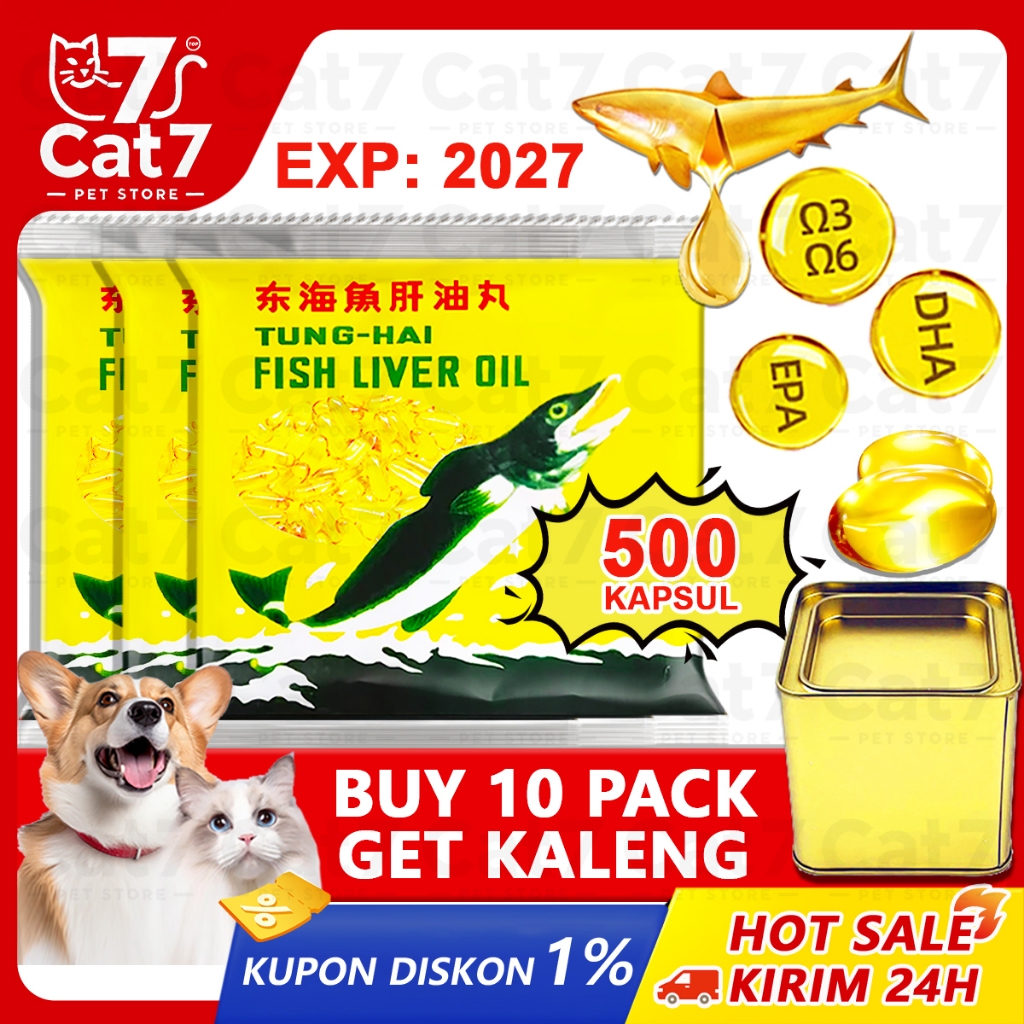 Jual MINYAK IKAN TUNG HAI Fish Liver Oil Tung-Hai 500 Capsules Tung Hay ...