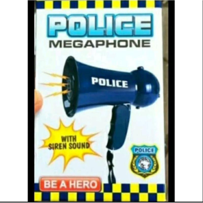 Jual Mainan anak police megaphone sirine toa pengeras suara ukuran ...