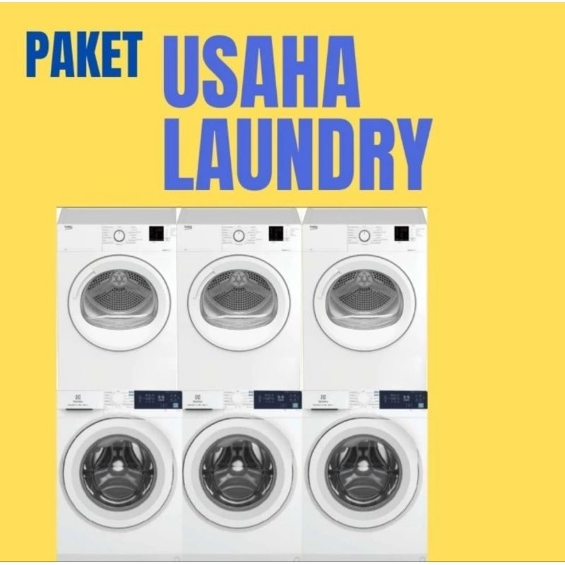 Jual Paket usaha laundry 3 stack lengkap mesin cuci Electrolux dan ...