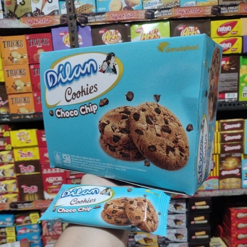 Jual Dilan Cookies Choco Chip 1 box 23 pcs | Shopee Indonesia