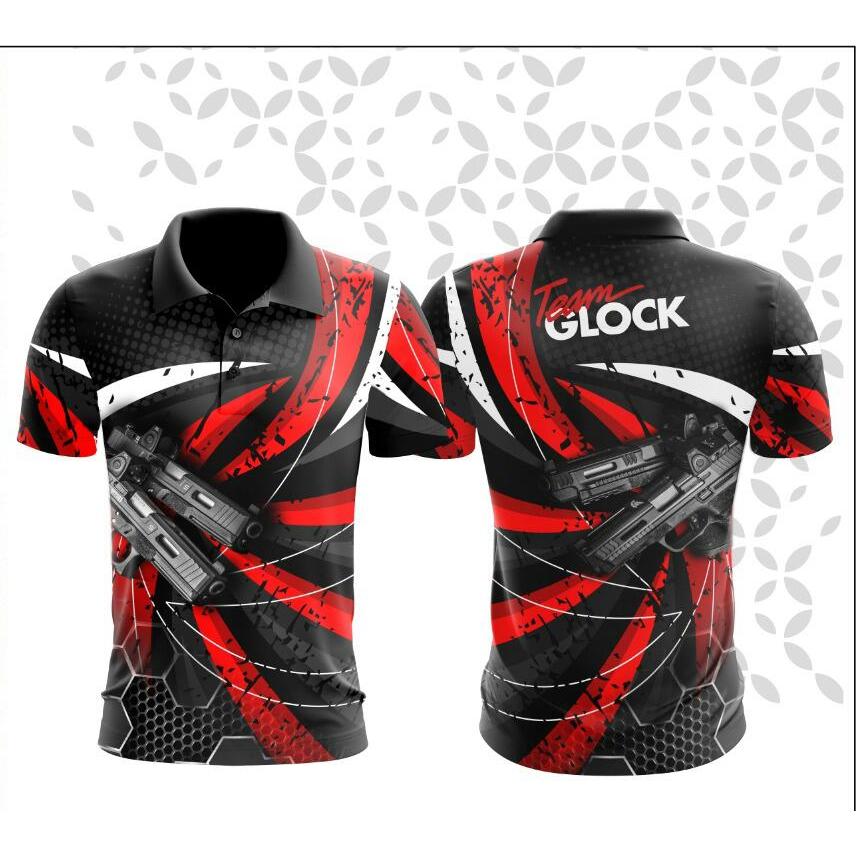 Jual Jersey Pria Olahraga Tembak Team Glock Polo Shirt Dryfit Premium ...