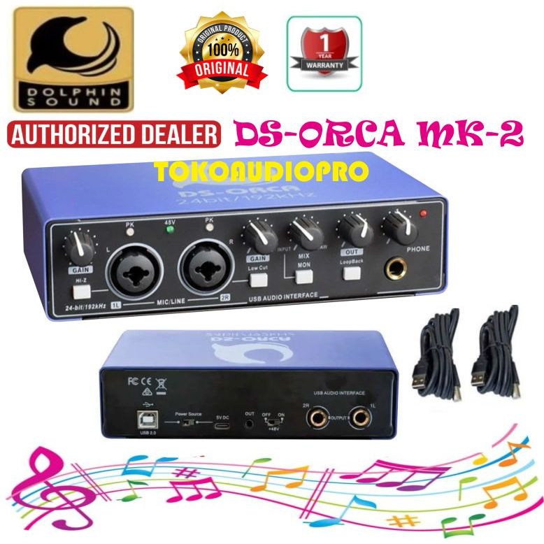Jual Dolphin Sound DS ORCA MK2 2-Channel Audio Interface / Sound Card ...